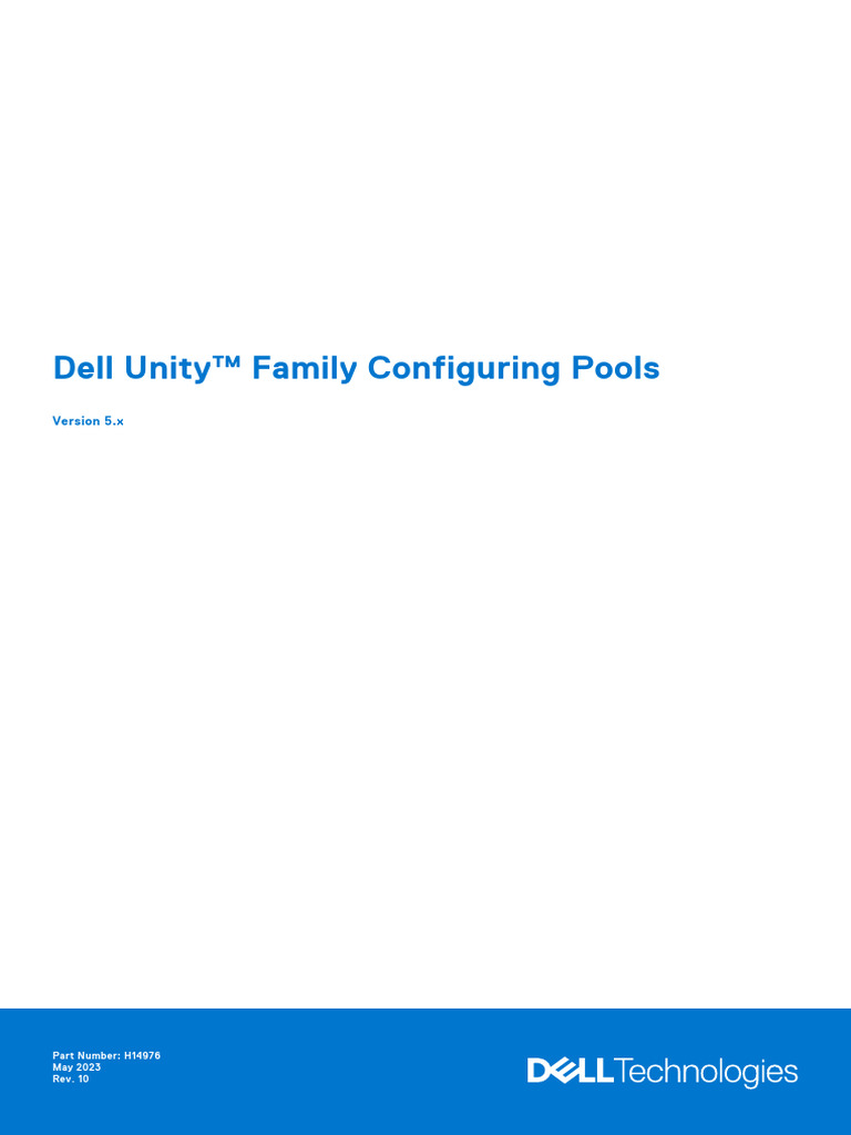 Dell Unity-Pools-Config | PDF | Computer Data Storage | Flash Memory