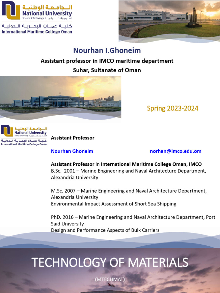 Tech. of Mat.lec.1. Stress-strain Graph | PDF | Deformation (Engineering) | Strength Of Materials