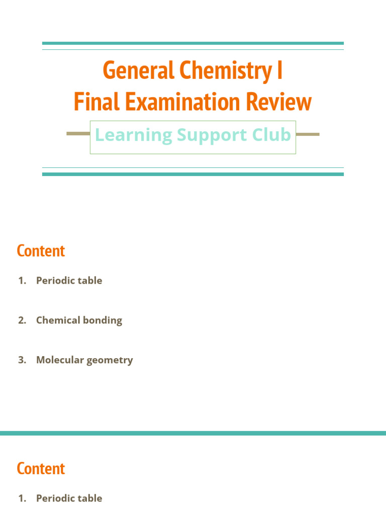 Chemistry Exam Prep Guide | PDF | Chemical Bond | Electron Configuration