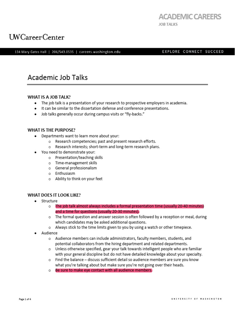 Researchers Academic Job Talks | PDF | Thesis | Lecture