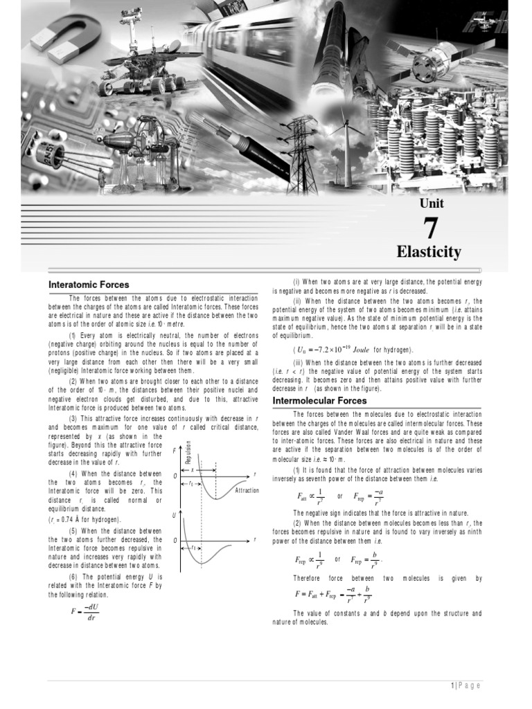 Interatomic and Intermolecular Forces Explained | PDF | Stress ...