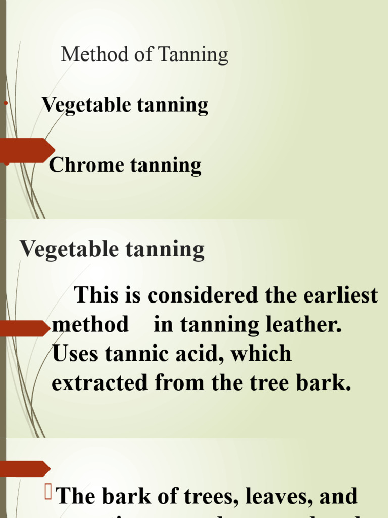 Method of Tanning | PDF | Leather | Chromium