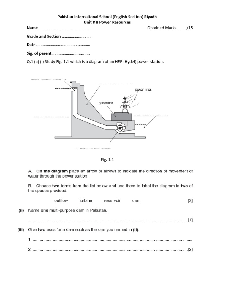 GR - 8 - Power Resources - Test | PDF | Sustainable Technologies ...