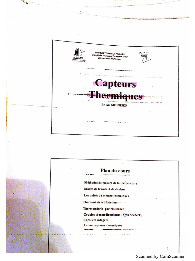 Cours Capteur | PDF