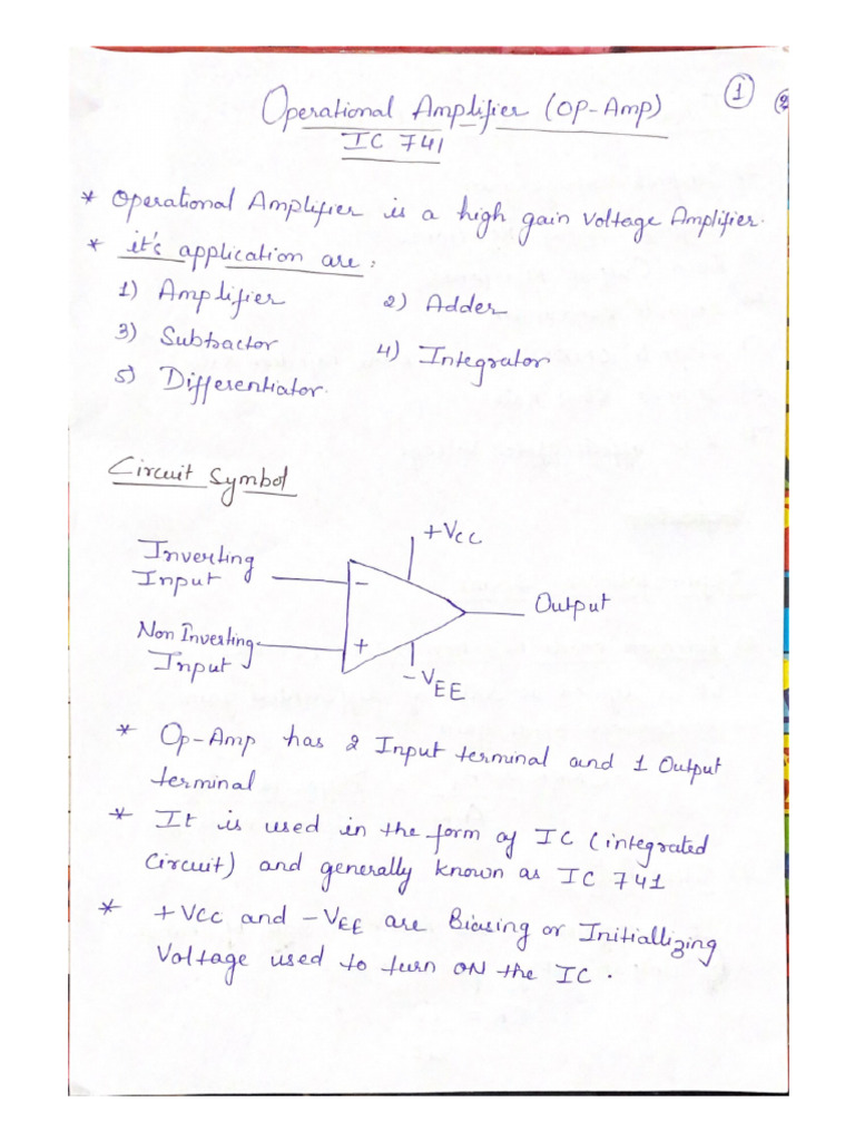 Operational Amplifier (OP-Amp) | PDF