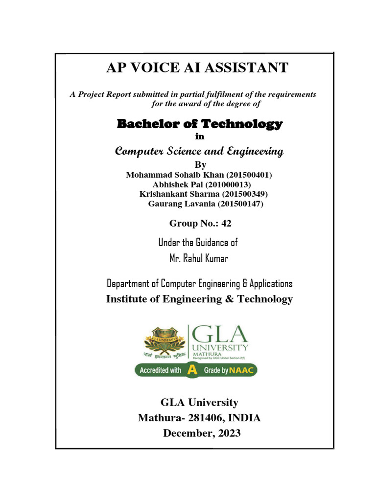 Sohaib Project Report | PDF | Machine Learning | Speech Recognition