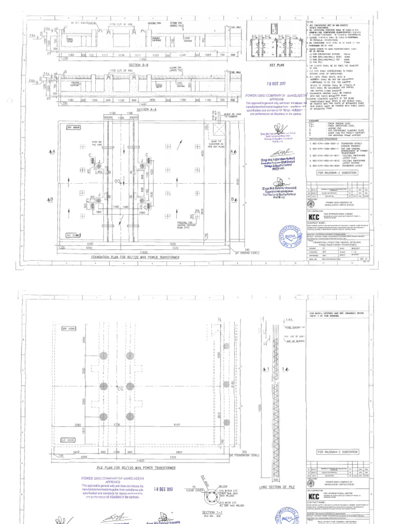 Approved Trafo Foundation - Firewall For Rajshahi-2 | PDF