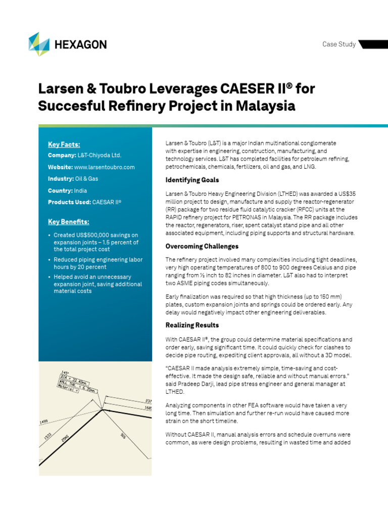 LTC Leverages Caeser II For Successful Refinery Project in Malaysia ...