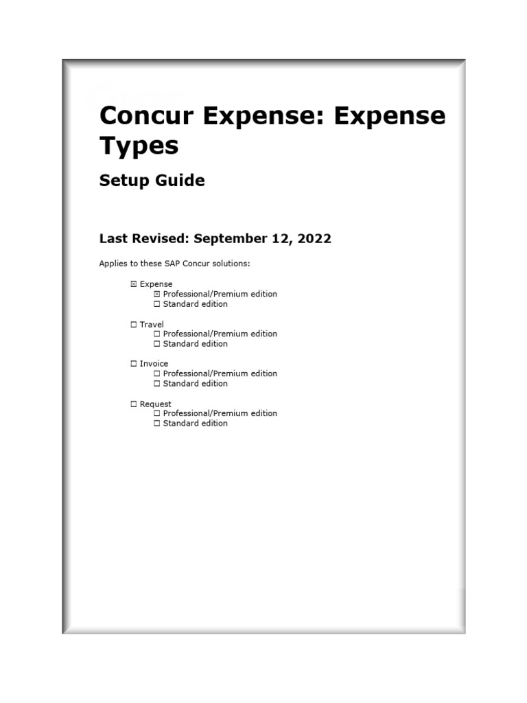 Exp SG Expense Types | Download Free PDF | Expense | Credit Card
