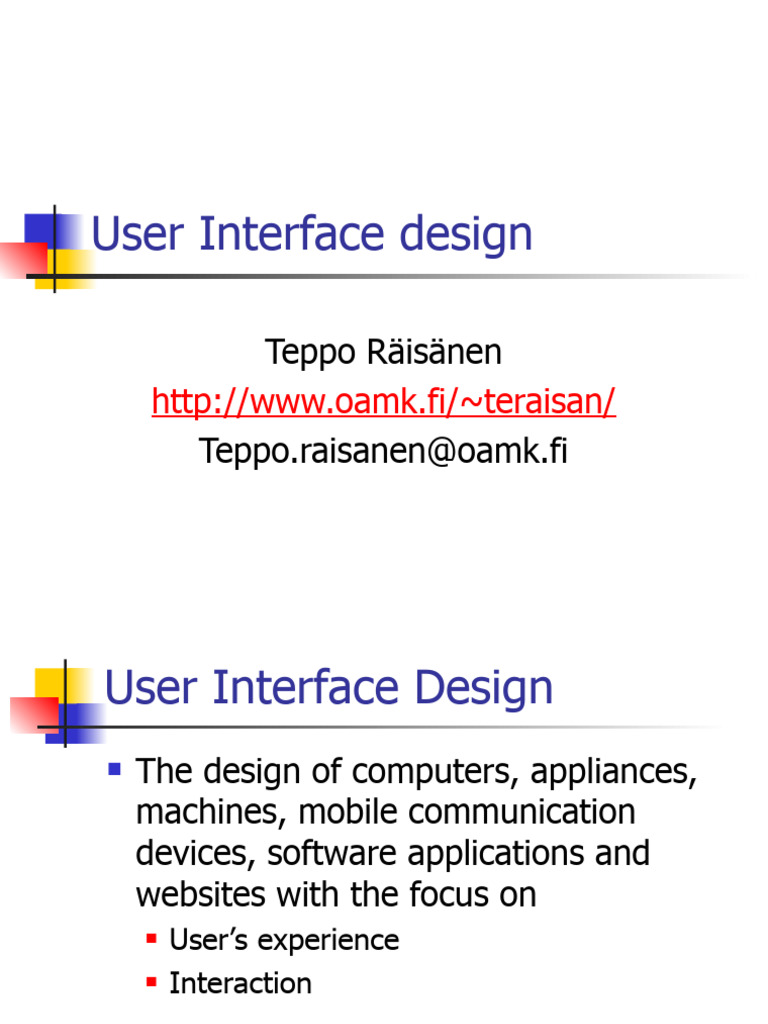 02.1user Interface Design | PDF | User Interface Design | Graphical ...