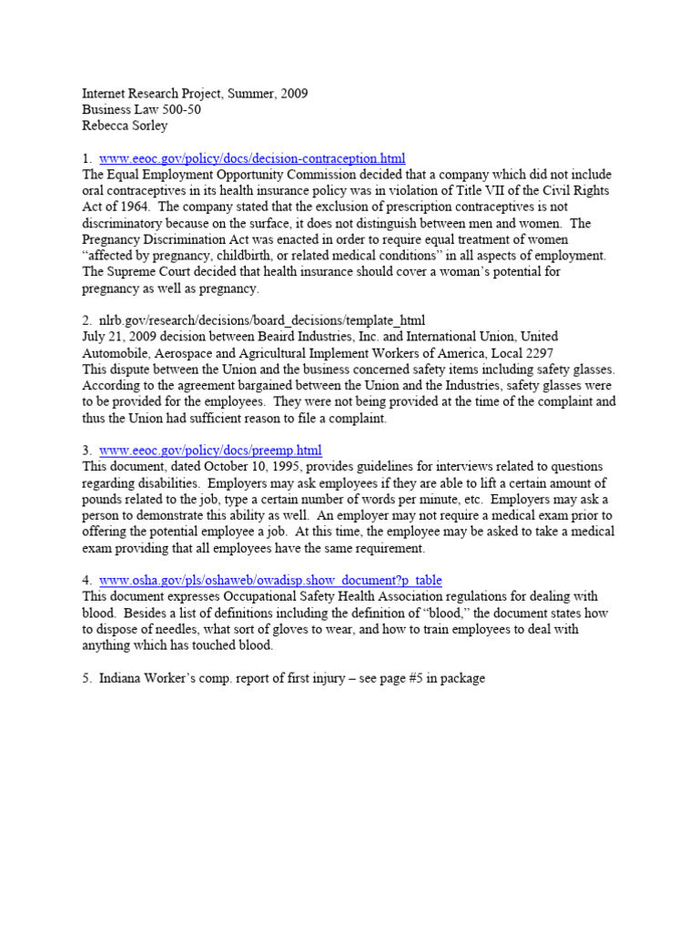 Internet Research Employment Overview | PDF | Employment | Business