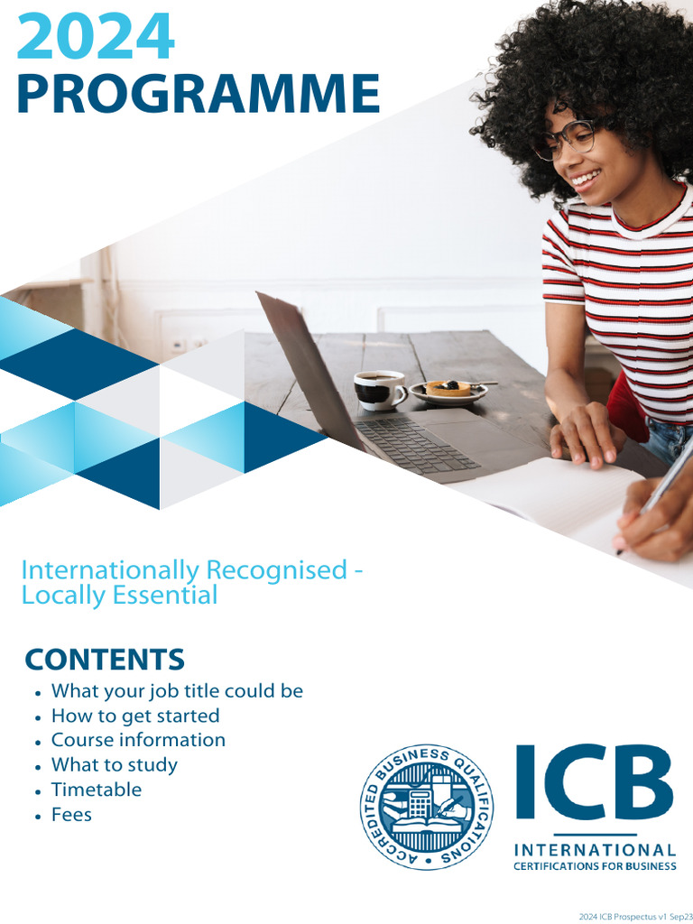 2024 ICB Prospectus V1 Sep23 3 | PDF | Accounting | Bookkeeping