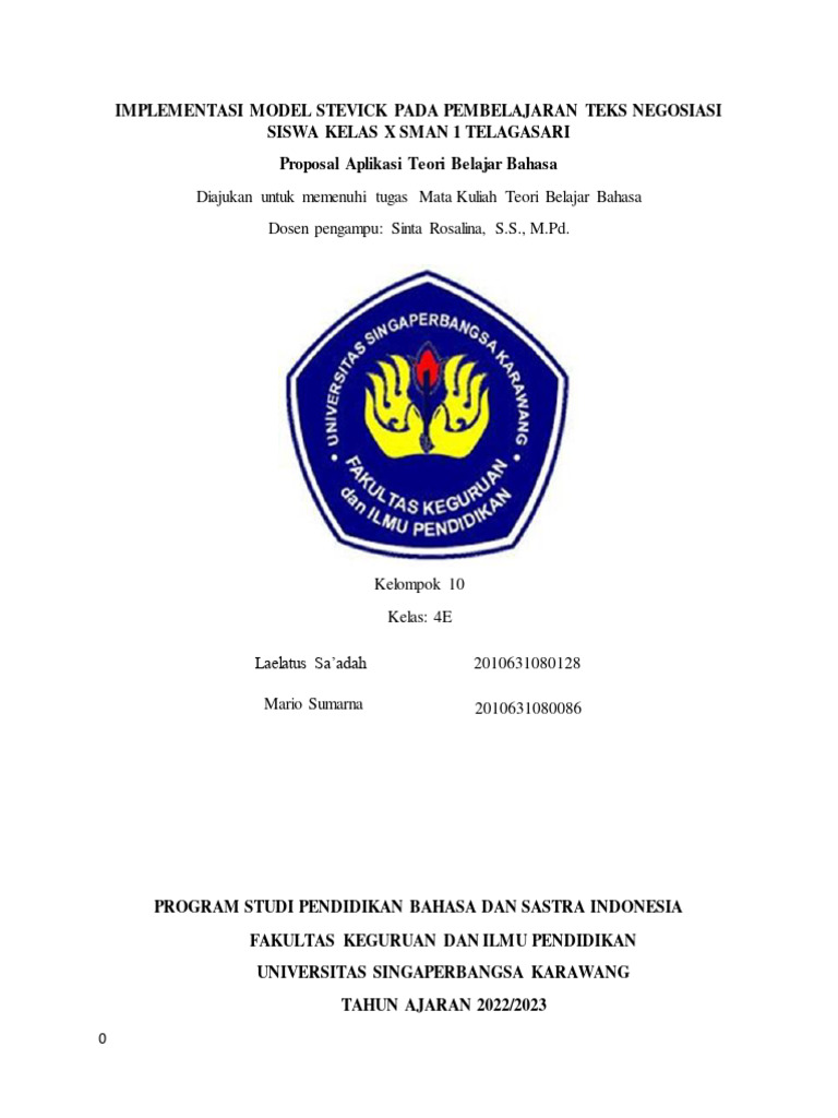 Implementasi Model Stevick untuk Teks Negosiasi | PDF