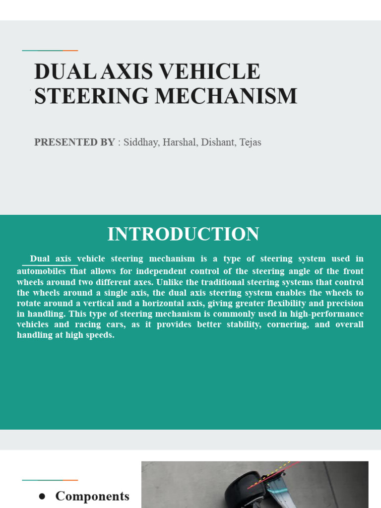 Dual Axis Steering Vehicle Mechanism | PDF | Steering | Vehicles