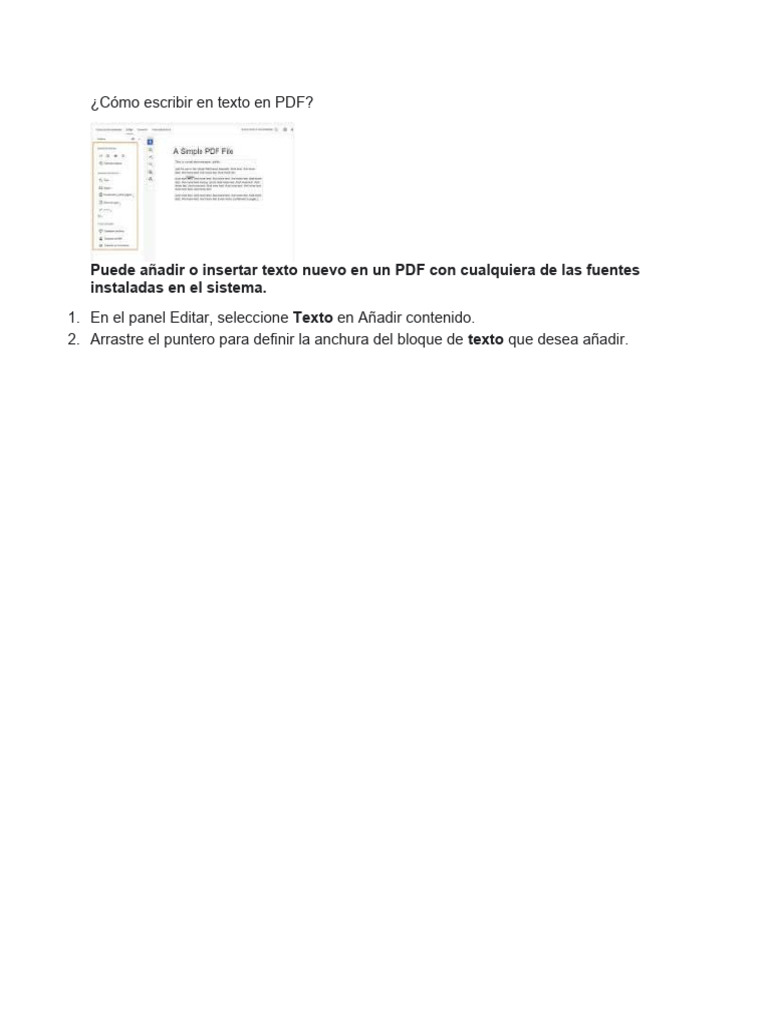 Guía para Añadir Texto en PDF | PDF