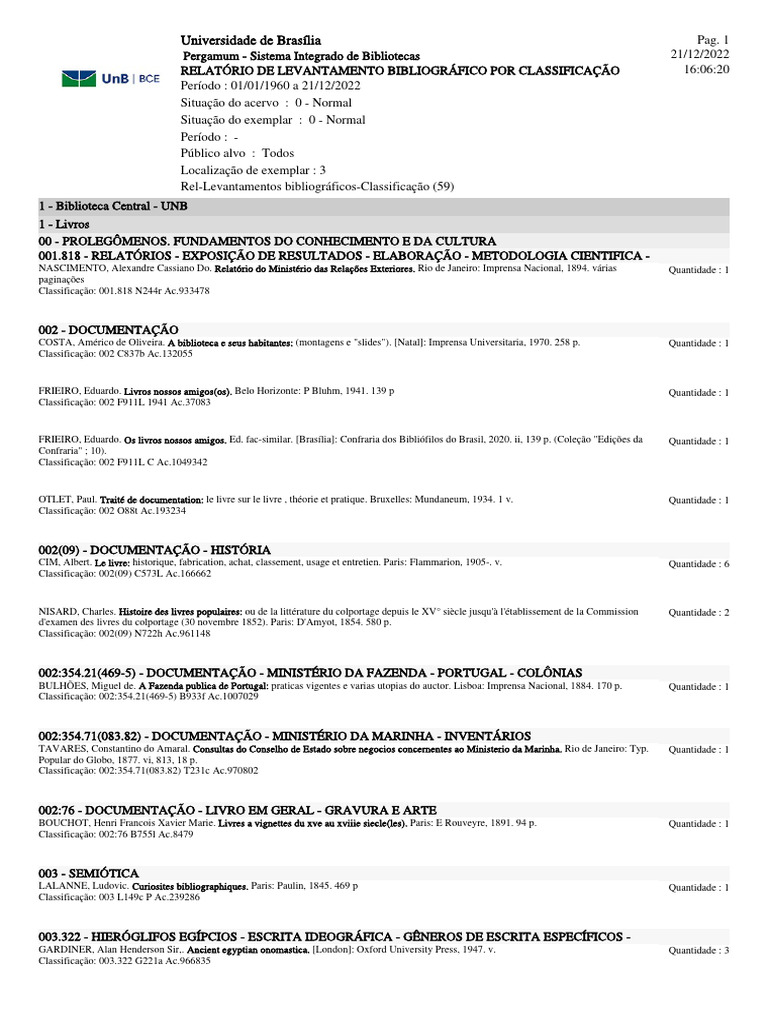 Catalogo de Obras Raras BCE 2022 | PDF | Bibliotecas | Bibliotecário