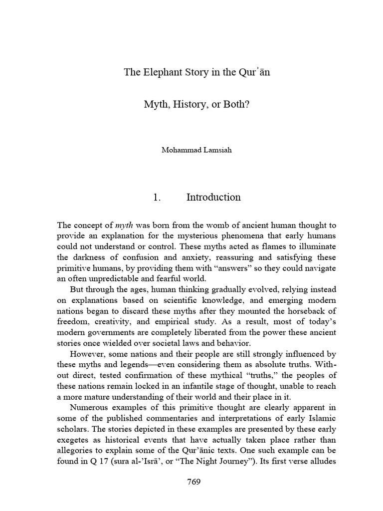 The Elephant Story in the Quran Myth Hi | PDF | Mecca | Quran