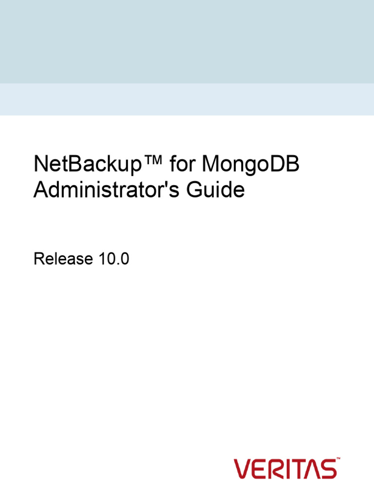 NetBackup10 AdminGuide MongoDB | PDF | Mongo Db | Backup NetBackup10 AdminGuide MongoDB | PDF | Mongo Db | Backup