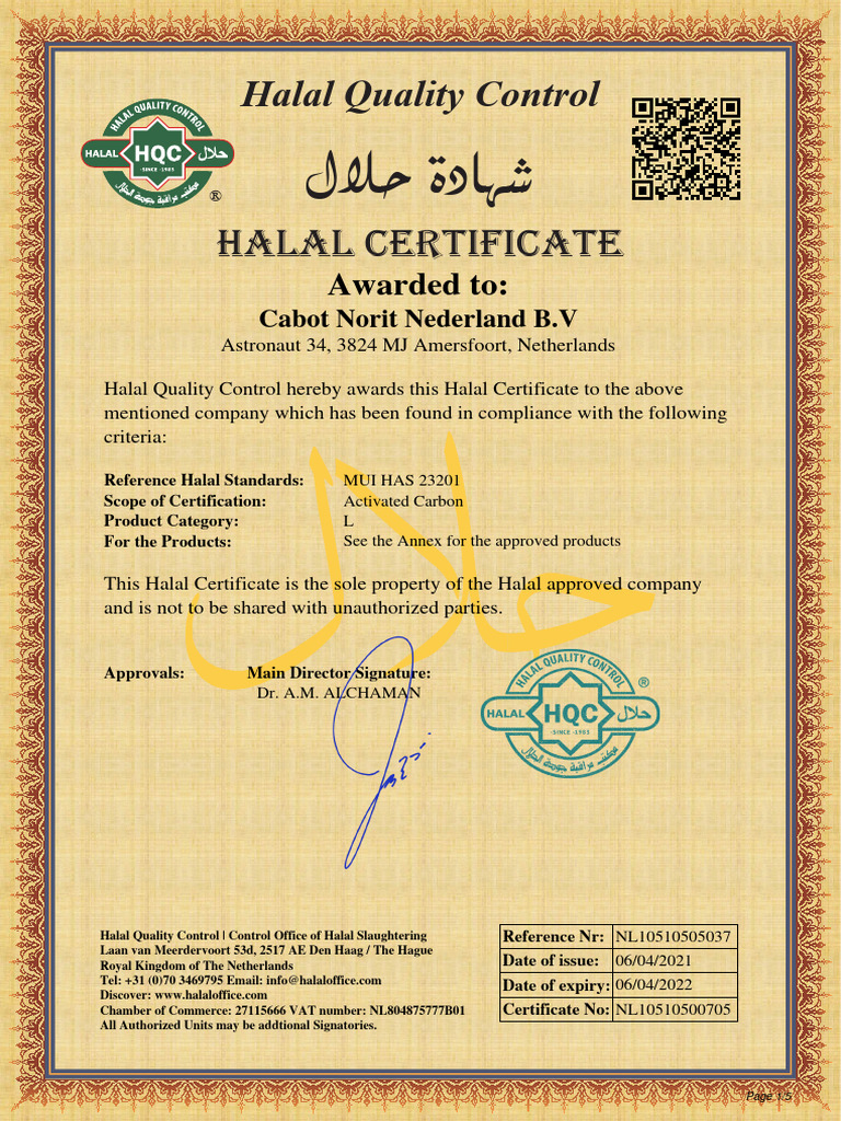 2021 Halal Quality Control Refnl10510505037 | PDF | Food Law ...