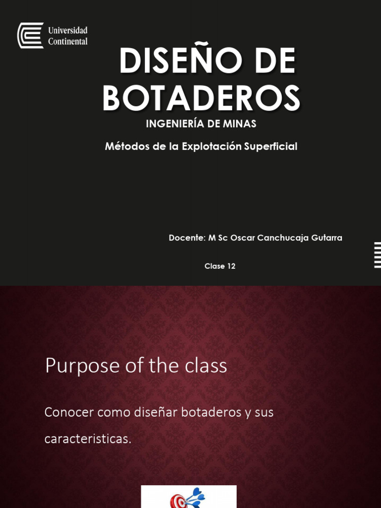 Mine Class 12 - Diseño de Botaderos | PDF | Minería | Ciencias de la Tierra