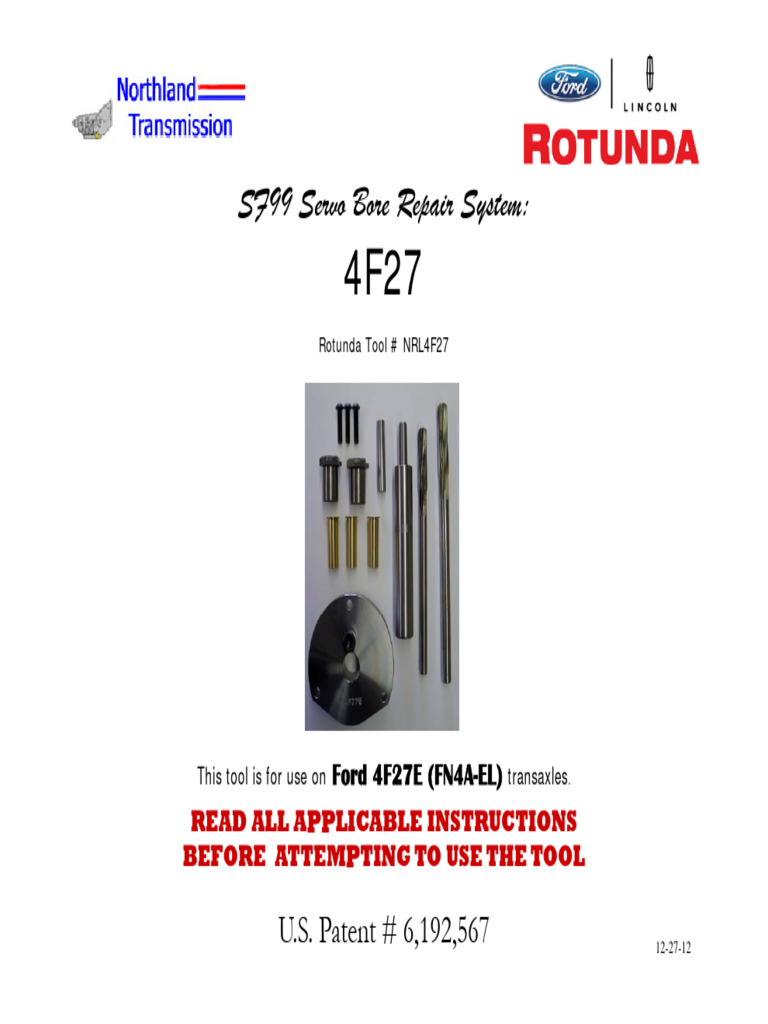 4F27 Ford | PDF | Tools | Metalworking