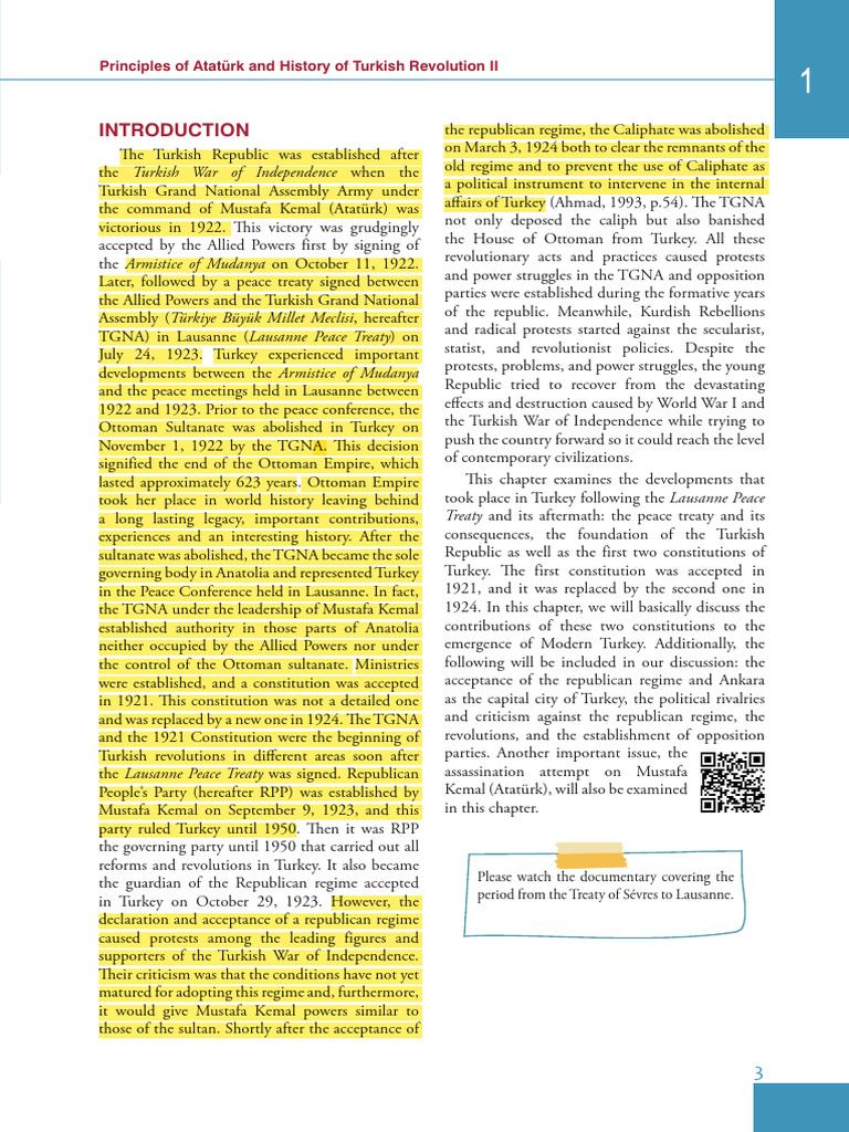 Atatürk's Principles and Turkish Revolution II | PDF | Mustafa Kemal ...
