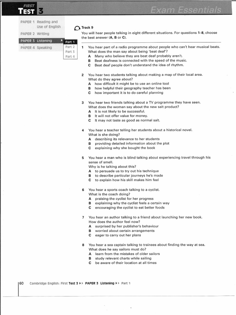 B2 LISTENING Test 3 | PDF