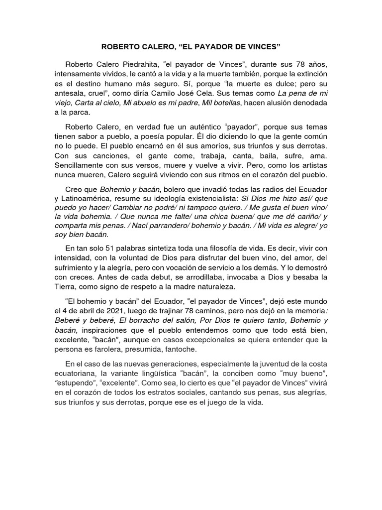 Roberto Calero | PDF | Poesía