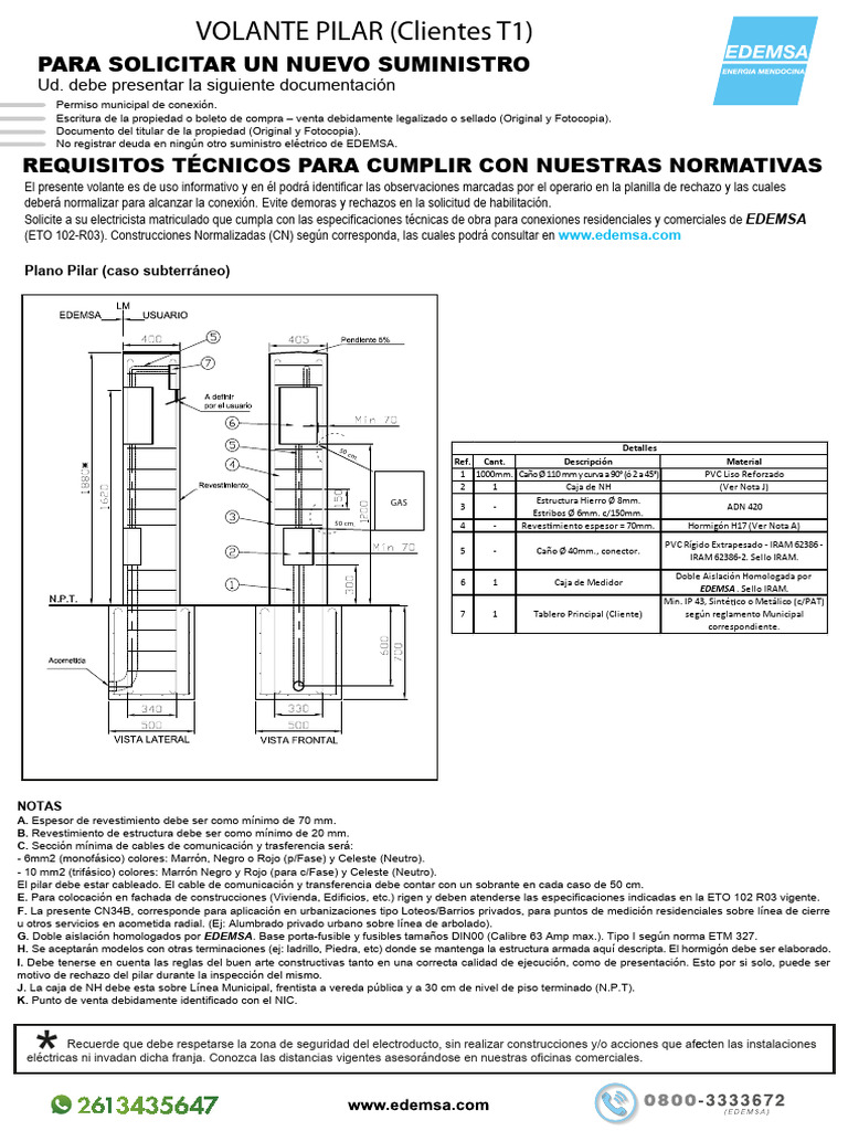 Volante Pilar T1 | PDF | Ingeniería de Edificación