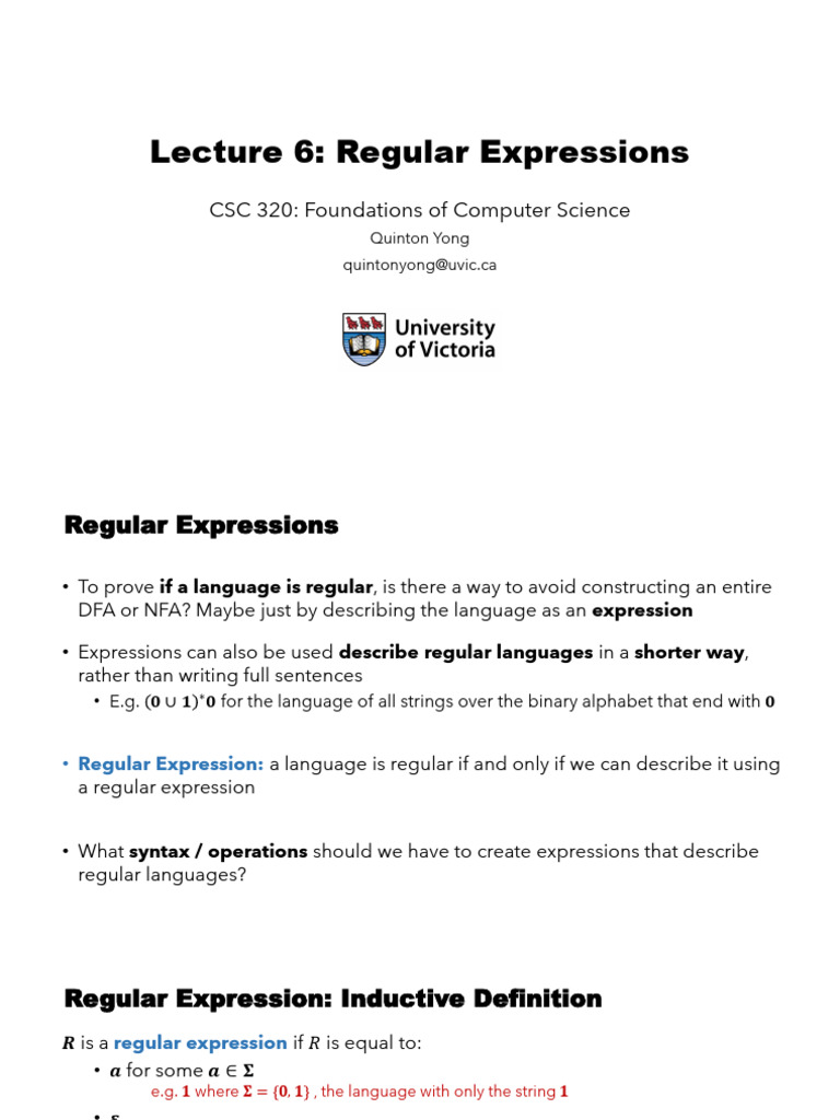 Regular Expressions for CS Students | PDF | Regular Expression ...