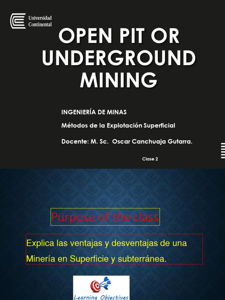 Minería: Tajo Abierto vs Subterránea | PDF | Minería | Minerales