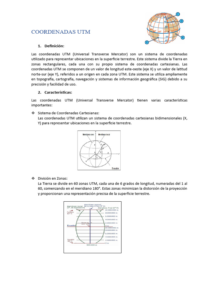 Coordenadas Utm | PDF | Sistema coordinado | Geografía
