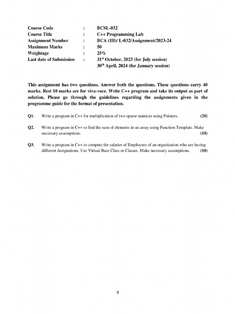 BCSL-032 (2023-24) Solved Assignment | PDF