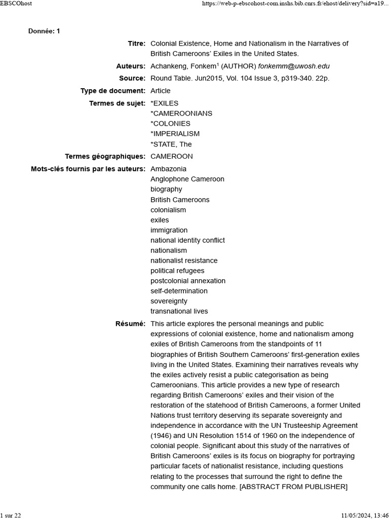 EBSCOhost V2 | PDF | Cameroon