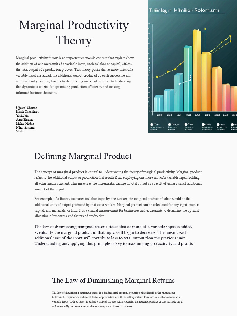 Introduction To Marginal Productivity Theory 1 | Download Free PDF ...