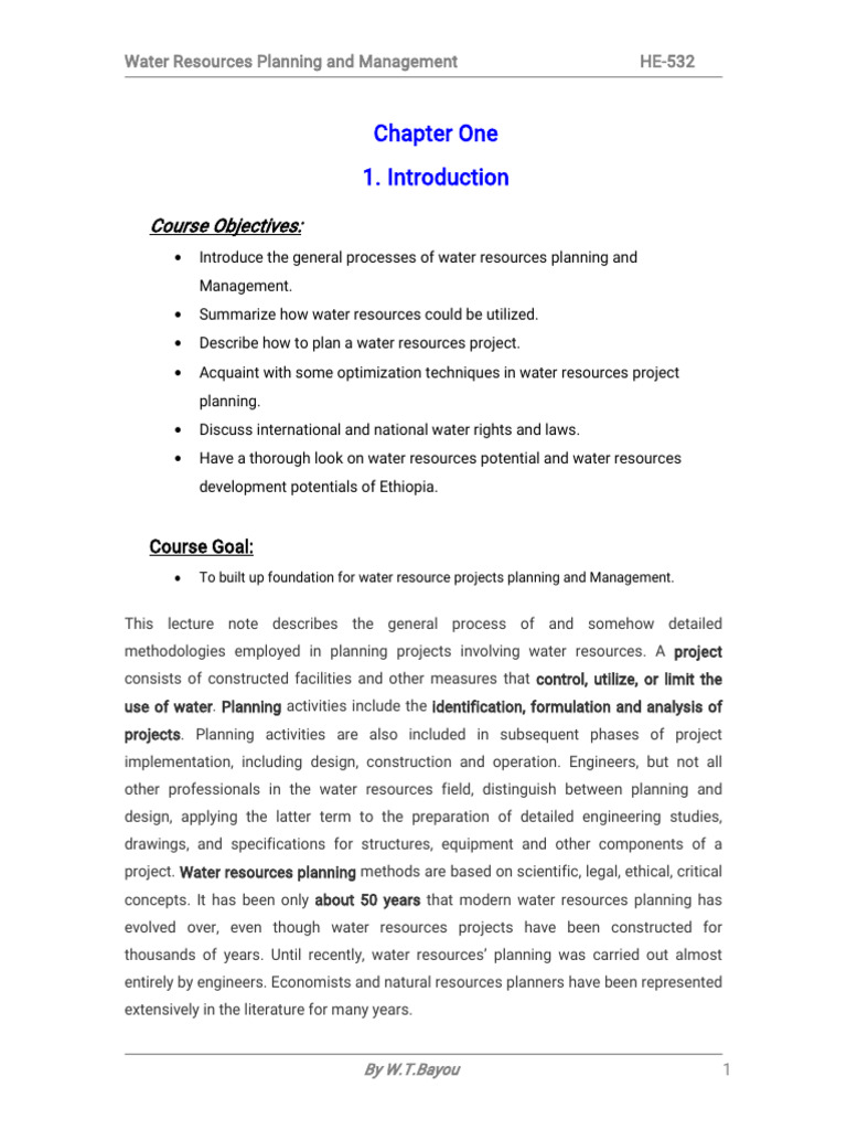 Water Resources Planning and Management | PDF