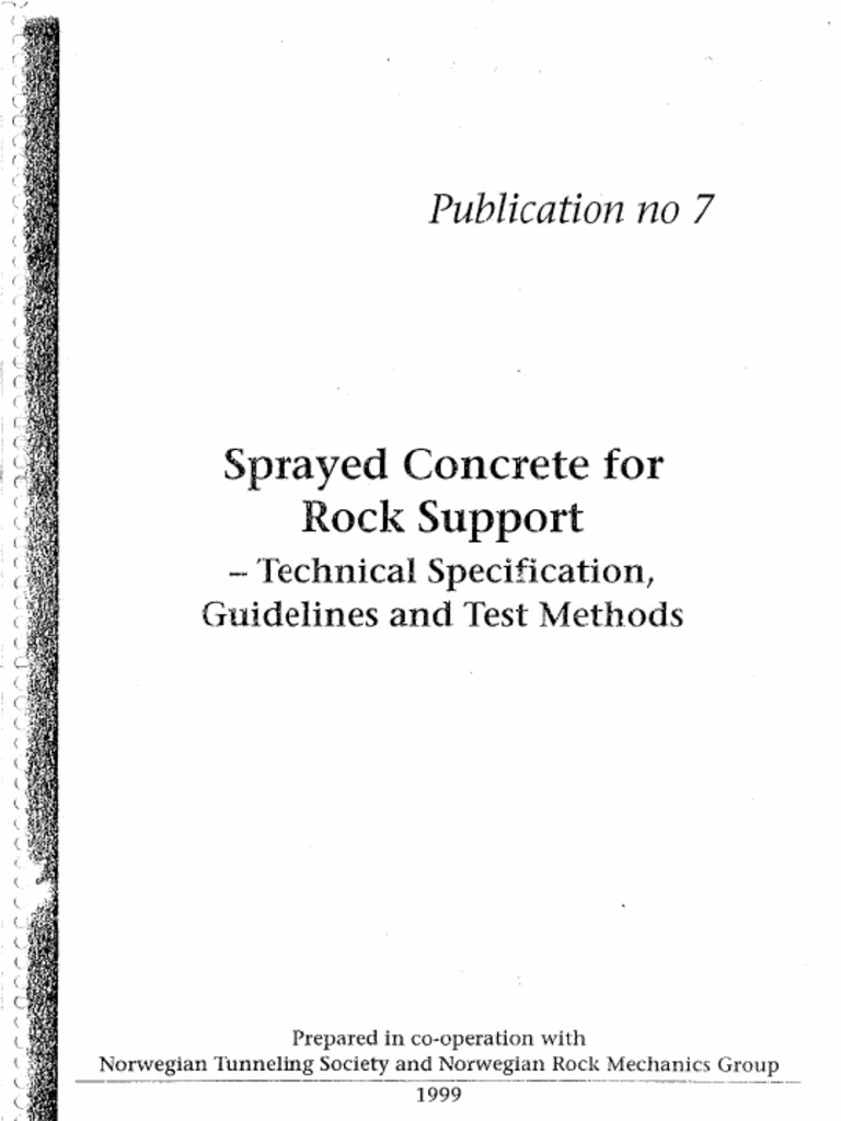 Norwegian Tunneling Society - Sprayed Concrete For Rock Support. Parte ...