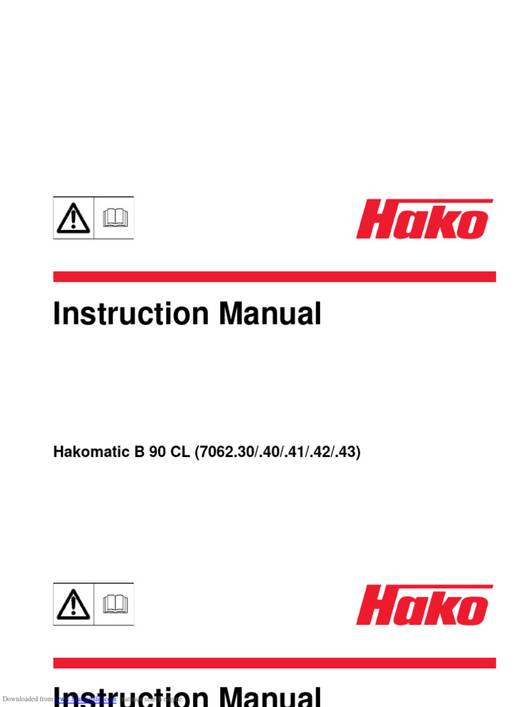 Hakomatic B 90 CL | PDF