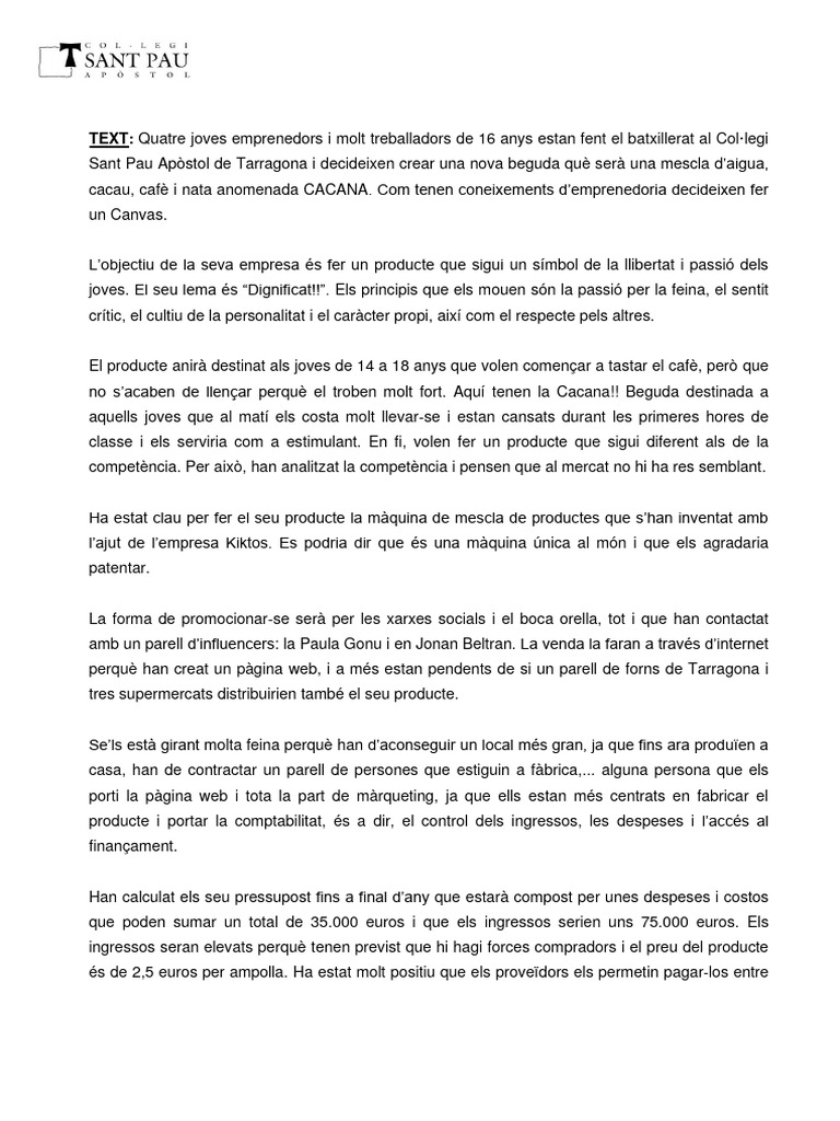 Exercici Canvas | PDF