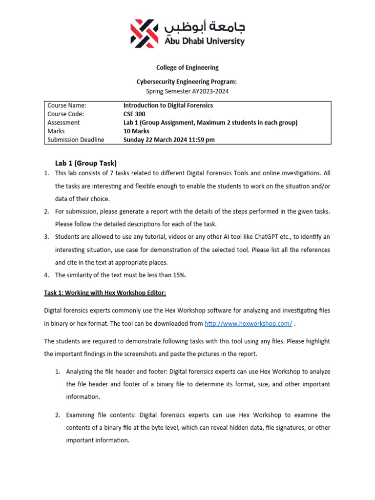 CSE300 DiF Lab1 SPR 2024 | PDF | Windows Registry | Computer File