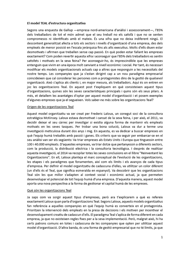 El Model TEAL - Català | PDF
