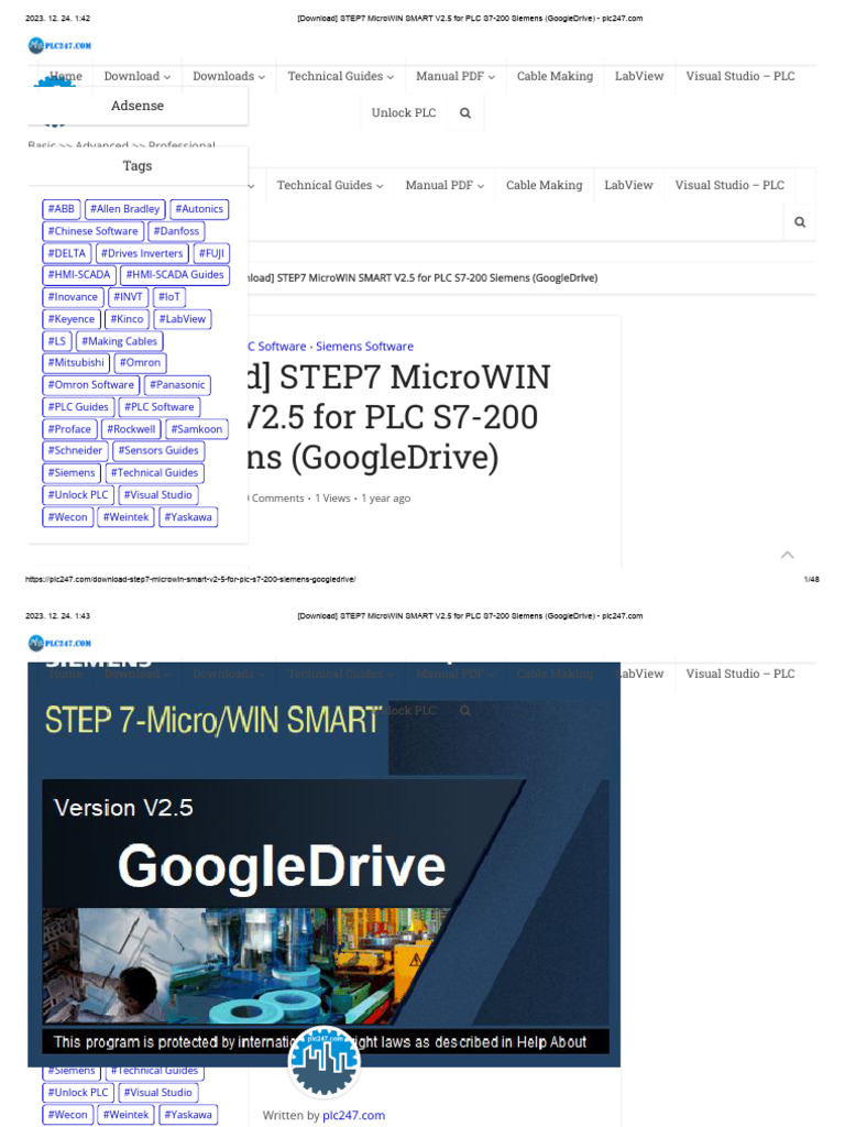 (Download) STEP7 MicroWIN SMART V2.5 For PLC S7-200 Siemens ...