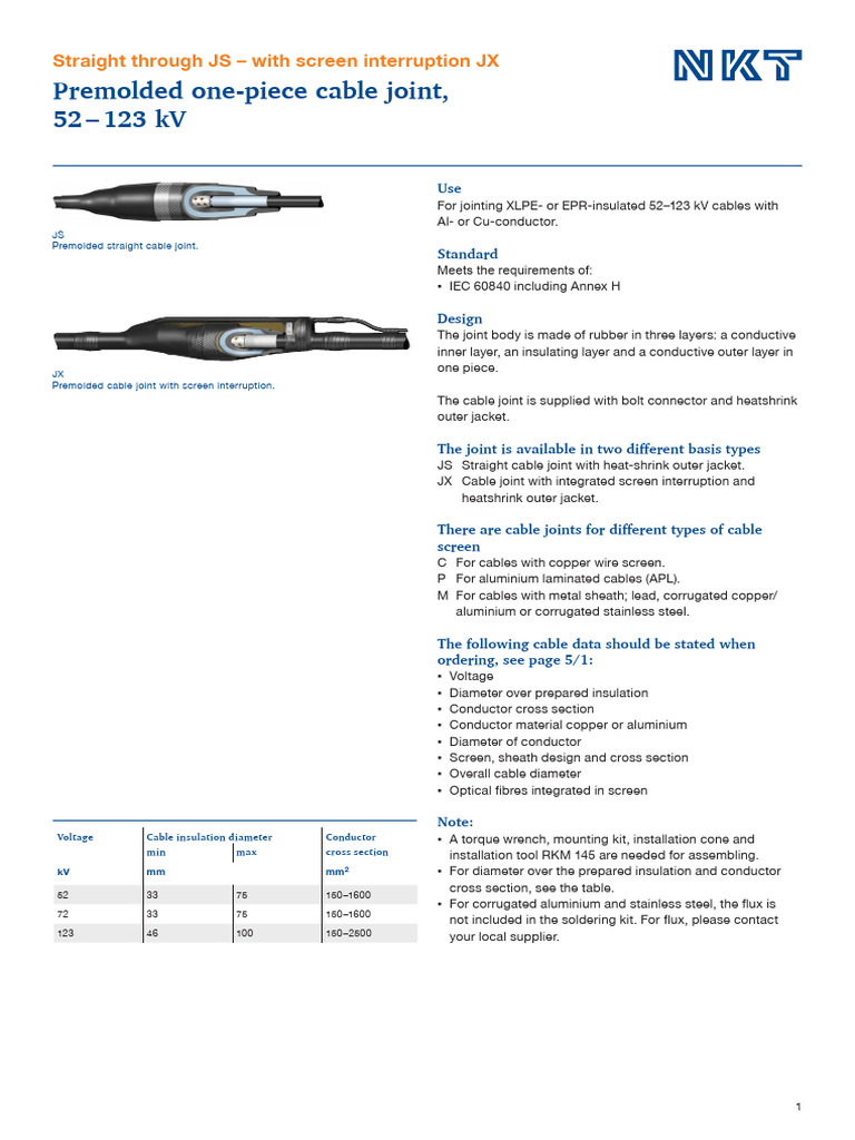 Datasheets HV-HS Joints-Muffen 12-2018$ACC HVACC DS EN | PDF ...