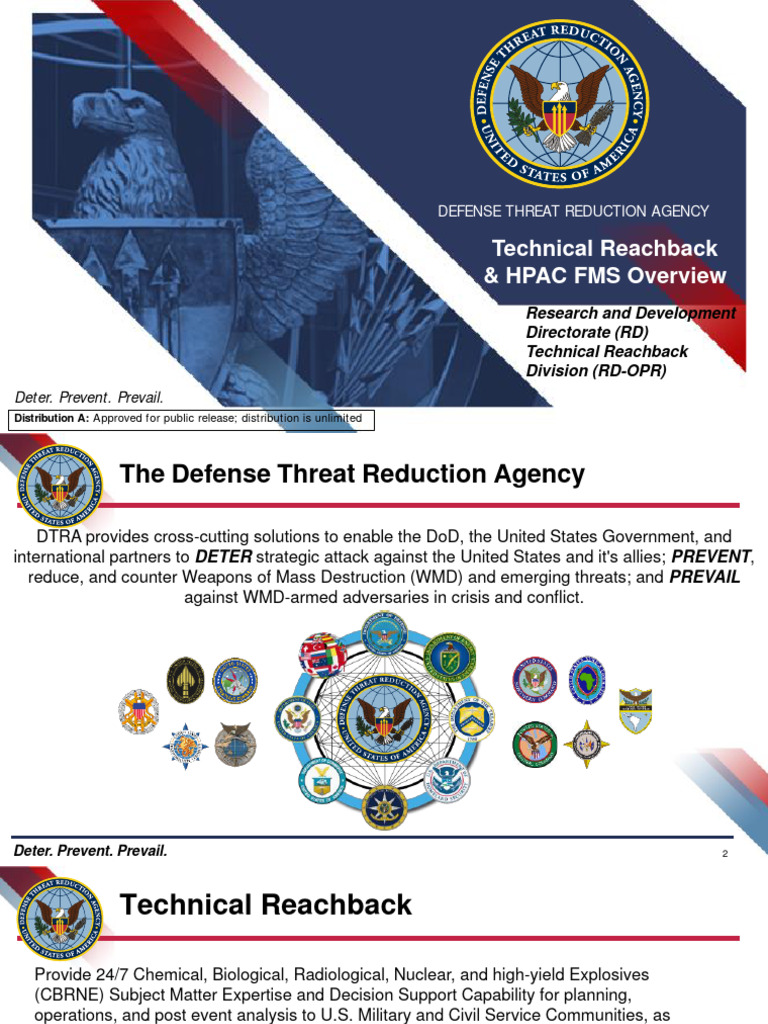 Presentación Public Distribution - FMS HPAC 101 - DTRA | PDF | Cbrn Defense