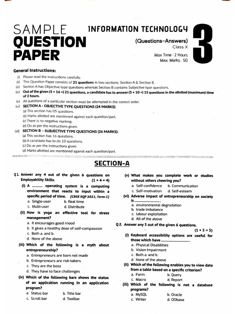 Sample QP-3 Solution IT 402 2023 | PDF