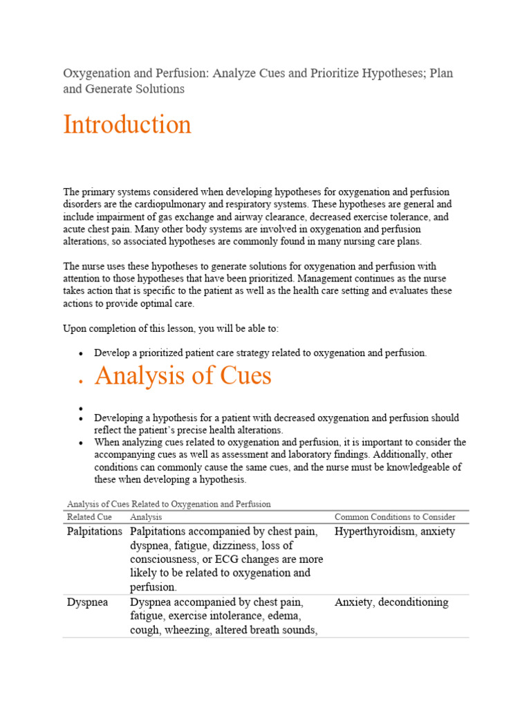 Oxygenation & Perfusion Strategies | PDF | Respiratory Tract | Breathing