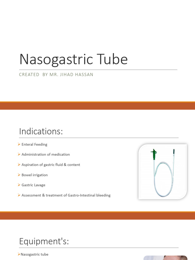 Nasogastric Tube | PDF