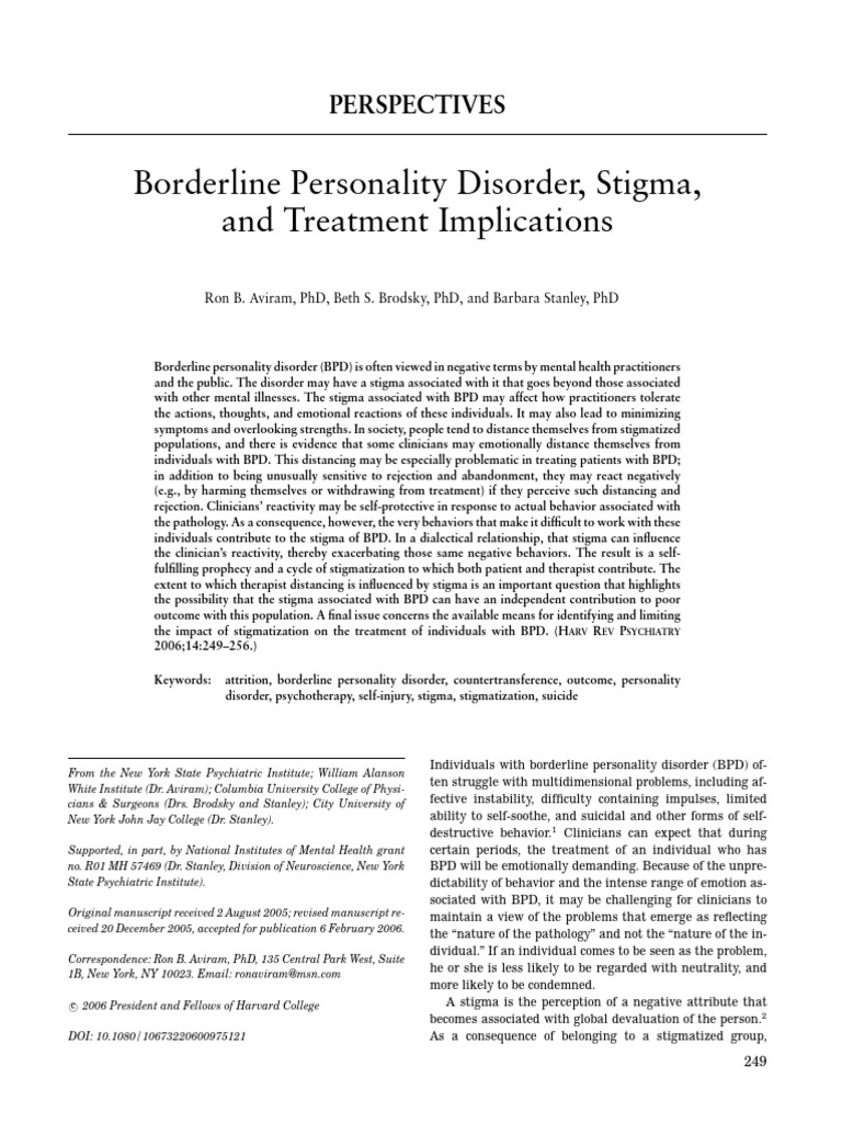 Borderline | PDF | Borderline Personality Disorder | Social Stigma