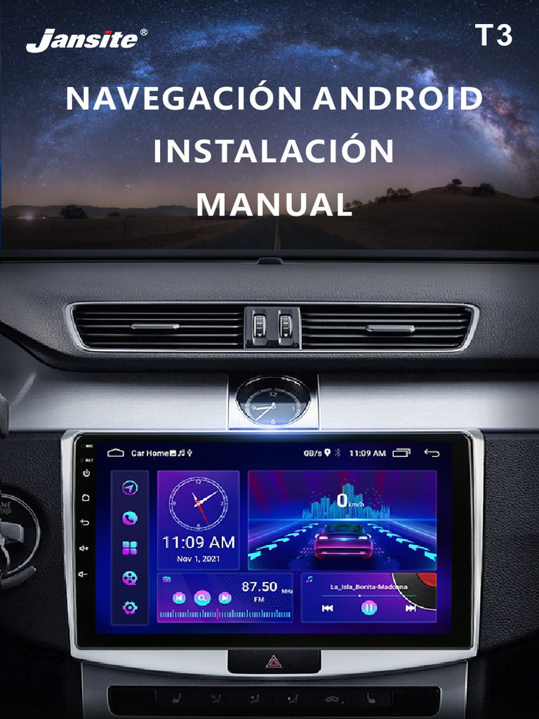 Manual de Instalación T3 Android Car | PDF | Radio | Pantalla táctil