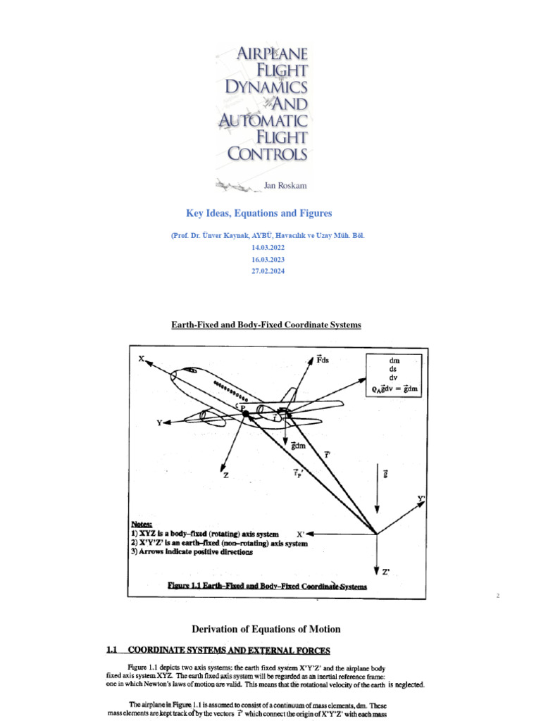 Flight Dynamics and Control Equations | PDF | Flight Control Surfaces ...